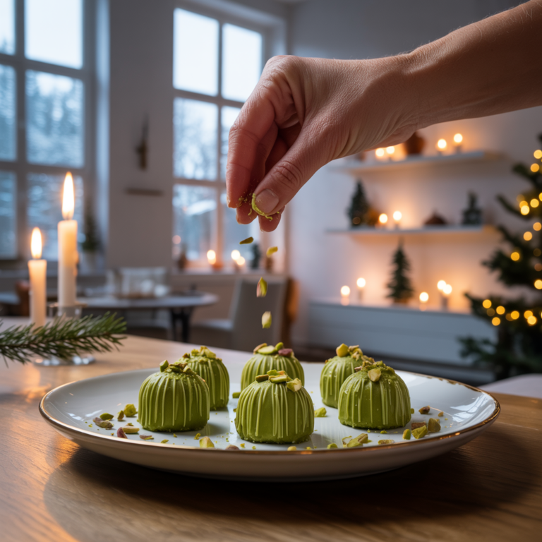 Duftende Verführung Matcha-Pistazien-Nougat-Trüffel - www.matcha.de